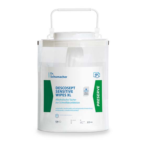 DESCOSEPT Sensitive Wipes alkoholische Schnelldesinfektion XL - 120 Tü ...
